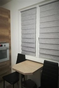 ZEBRA® Roleta DEN A NOC / MINI / PREMIUM / šedý melír / BH 19 Barva mechanizmu: bílá, Výška: 150, Šířka: 30