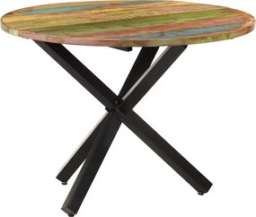Jídelní stůl kulatý 100 x 100 x 75 cm masivní recyklované dřevo 321682