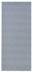 Modrý venkovní koberec NORTHRUGS Karo, 80 x 150 cm