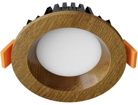 APLED - LED Podhledové RONDO WOODLINE LED/3W/230V 3000K pr. 9 cm dub masiv