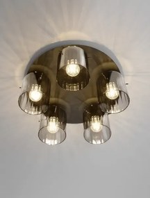 Černo designové stropní svítidlo Mirbi 5