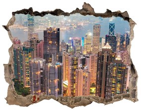 Wallmuralia Fototapeta díra na zeď 3D nálepka Hongkong 95x64 cm