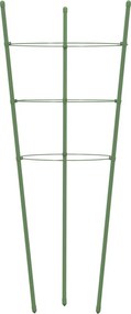 Opory pro zahradní rostliny se 3 kroužky 5 ks zelené 60 cm ocel 319373