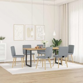 Jídelní židle 6 ks světle šedé textil 3315544