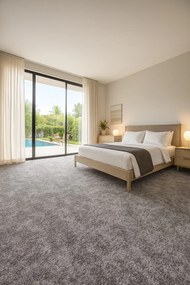 ITC, Metrážový koberec Serenade 965, na míru, šíře 4m,5m, šedá, filc, ložnice