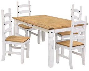 Jídelní stůl CORONA 16110B + 4 židle CORONA 160204B