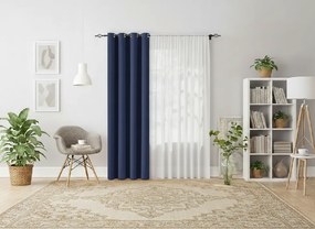 Tmavě modrý závěs OXFORD 140x250 cm Zavěšení: Řasící páska