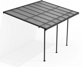Juskys Hliníkové zastřešení terasy Borneo Barva: Bílá, Velikost: 6 × 3 m