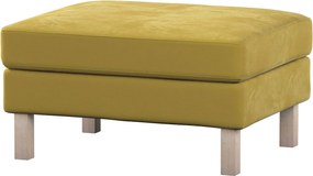 Potah na podnožku IKEA Karlstad barva zelená látka lesklé, sametová