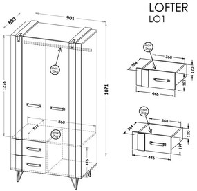 Dolmar Obývací sestava Lofter 3