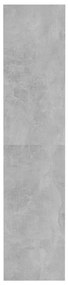 Knihovna / dělicí stěna betonově šedá 80 x 30 x 135 cm kompozit - Default Title