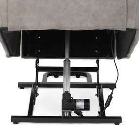 Polohovací křeslo šedé, elektrické TV-Q8575 GREY3