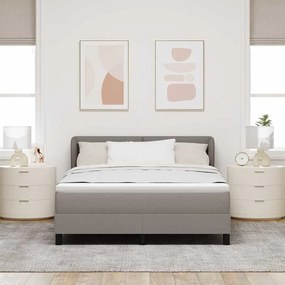 Postel s boxspringem s čelo Taupe 140 x 200 cm textil 3340028