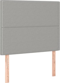 Box spring postel s matrací světle šedá 90x200 cm textil 3137045