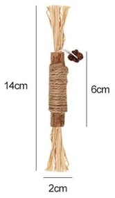 Kousací / čistící tyčinka pro kočky s Aktinidií stříbrnou Rozměry: 14 cm