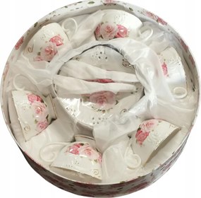 6 šálků porcelánové kávy na čaj, růže, nové