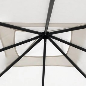 Altán s krytými sloupky 3 x 3 x 2,6 m krémový 160 g/m² 313605
