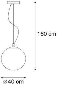 Moderní závěsné svítidlo skleněné 40 cm - Ball