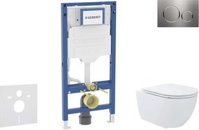 SANITINO - Set předstěnové instalace, klozetu Oudee a Slim sedátka softclose, tlačítko Sigma20, nerez SANI11CA6175