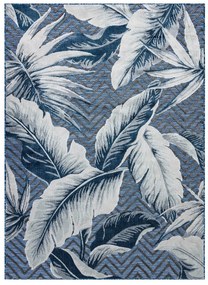 Dywany Łuszczów, Kusový koberec Botanic 65242 Feathers navy – na ven i na doma, 176x270, modrá, chodba / předsíň