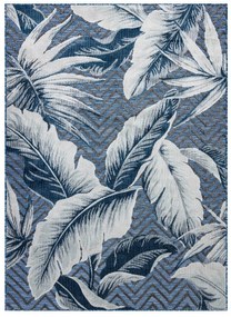 Dywany Łuszczów, Kusový koberec Botanic 65242 Feathers navy – na ven i na doma, 157x220, modrá, chodba / předsíň