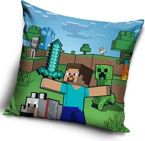 Dětský polštářek Minecraft Diamantový Bojovník