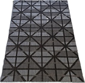 HU Šedý sisalový koberec Sizal Sive – čtverce Rozměr: 40x60 cm