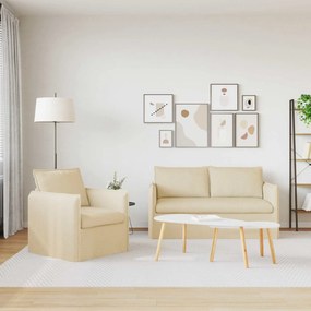 Set pohovek 2 ks Krémová Textil 3407572