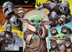 RAVENSBURGER Puzzle Star Wars: Mandalorian a Grogu XXL / 100 dílků / o