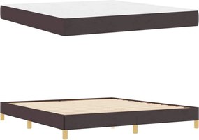Postel s boxspringem s matrací Tmavě hnědá 180 x 200 cm textil 3398587