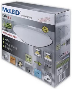 LED svítidlo McLED Cala 18D 18W IP44 4000K neutrální bílá, s pohybovým čidlem ML-411.226.32.0