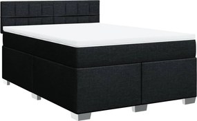 Box spring postel s matrací černá 140 x 190 cm textil 3288185