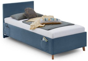 Dětská postel loop 90 x 200 cm s úložným prostorem modrá MUZZA