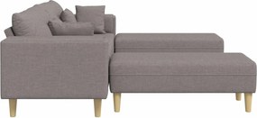 Pohovka 3 ks Taupe textil 3335167
