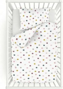 Kvalitex Bavlněné povlečení do dětské postýlky Kuličky na bílém 1x 90/135, 1x 40/60cm