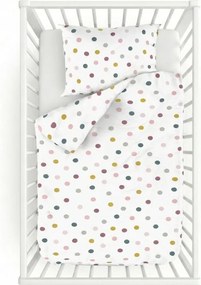Kvalitex Bavlněné povlečení do dětské postýlky Kuličky na bílém 1x 90/135, 1x 45/60cm