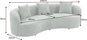 Designová pohovka Pasquale 230 cm šalvějová zelená