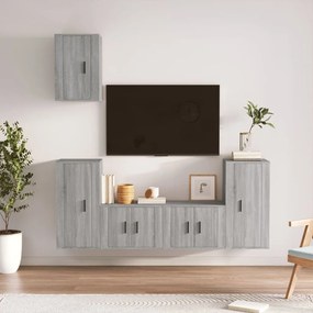 vidaXL 5dílný set TV skříněk kompozitní dřevo [3188579] Barva: šedá sonoma