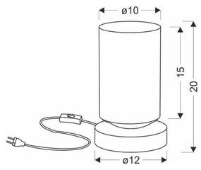 Černá stolní lampa se skleněným stínidlem (výška 20 cm) Aspra – Candellux Lighting