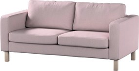Potah na pohovku IKEA Karlstad 2-místná, nerozkládací, krátký barva růžová látka pletený vzor