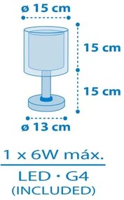 Dalber 41571T - LED Dětská lampička BABY TEDDY 1xG4/4W/230V modrá