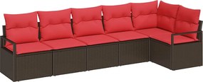 Set pohovek Hnědá polyratan 3346404