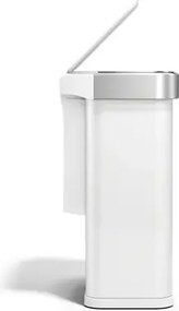 Simplehuman SENSOR bílá ocel / Odpadkový koš / Bezdotykový / Hlasové a