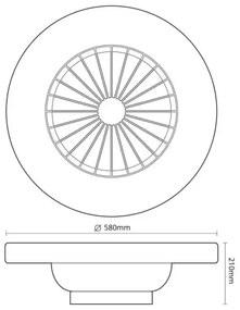 LED Stropní svítidlo s ventilátorem OPAL LED/72W/230V + dálkové ovládání