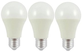 LED Žárovky 10W E27 A60 4200K sada 3 kusy
