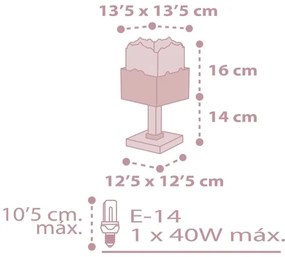 Dalber 63161S - Dětská lampička PANDA 1xE14/40W/230V růžová
