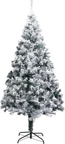 Umělý vánoční stromeček zasněžený zelený 210 cm PVC 320965