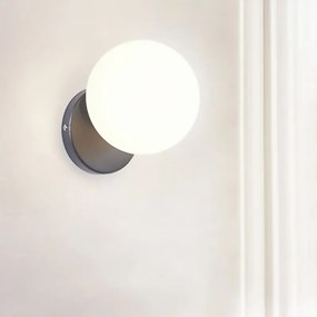 Toolight - Skleněná nástěnná lampa APP949-1W Kinkiet, černá, OSW-03209
