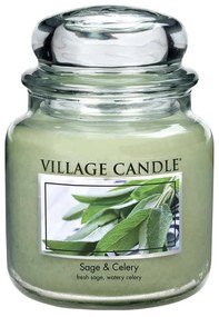 Village Candle - vonná svíčka Sage & Celery (Svěží šalvěj) 454g