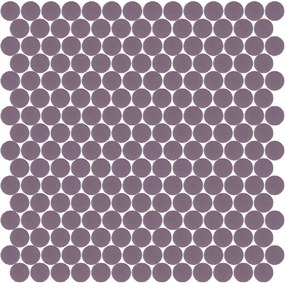 Hisbalit Skleněná mozaika fialová Mozaika 251A SATINATO kolečka  prům. 2,2 (33,33x33,33) cm - KOL251ALH